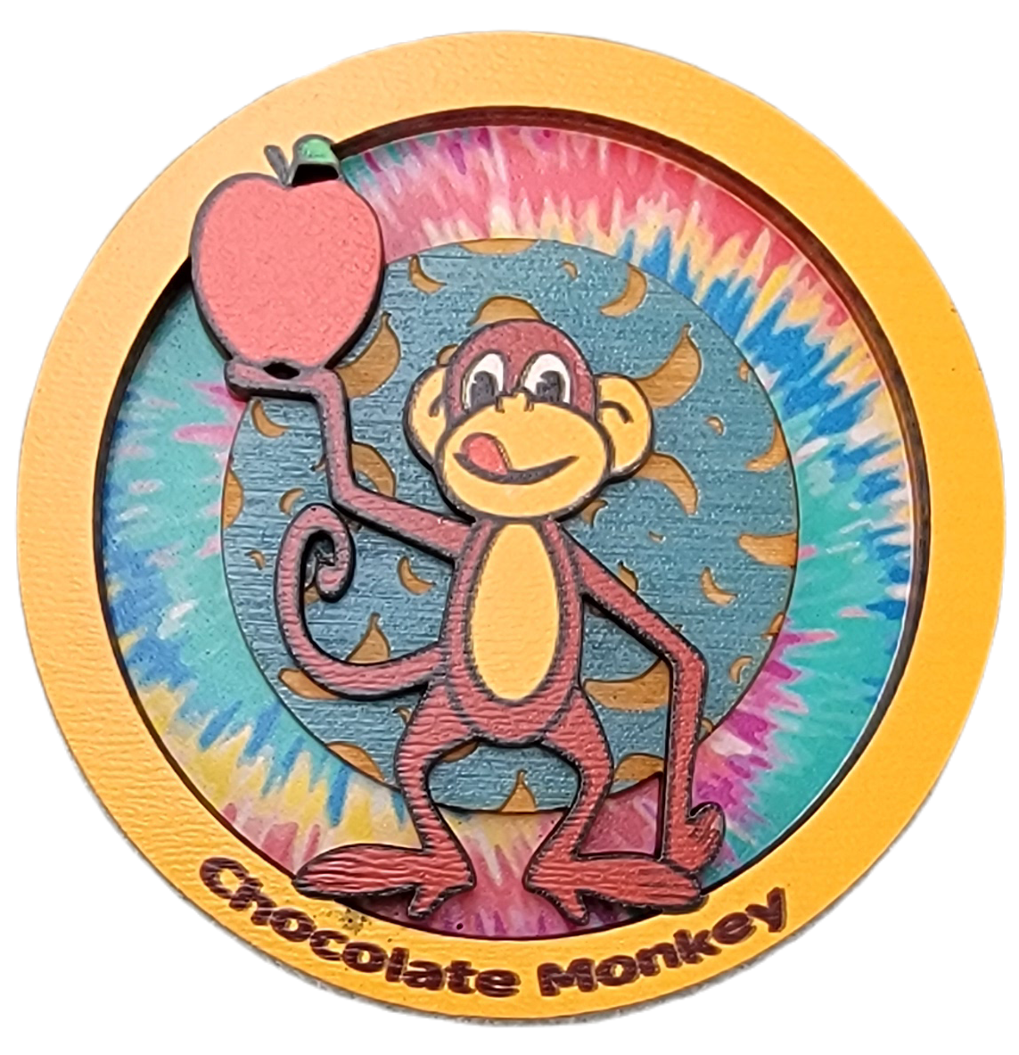 Tye Dye Magnet – Chocolate Monkey